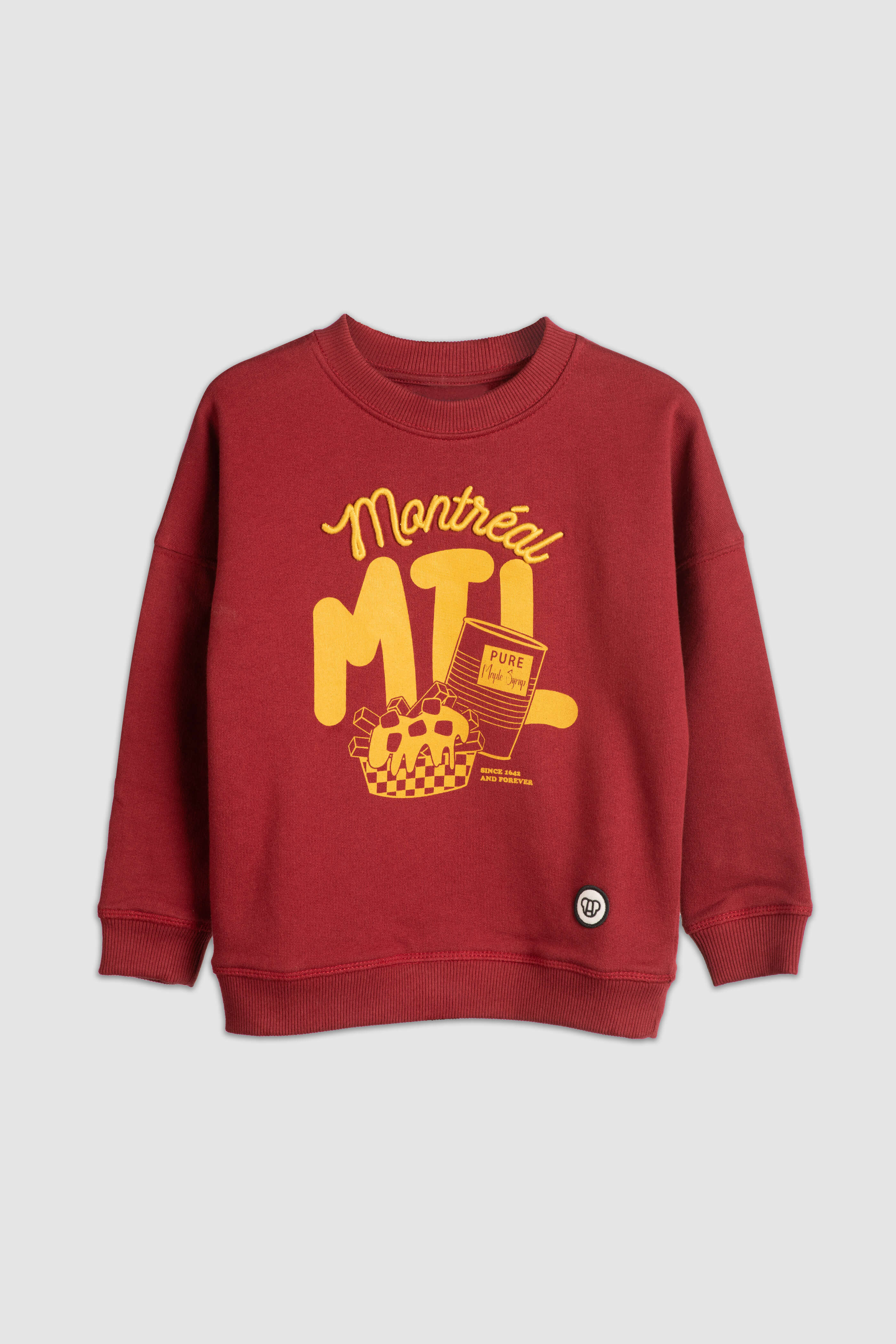 Sweat swag pour enfant - bordeaux imprimé MONTRÉAL | ALLMEMBERZ